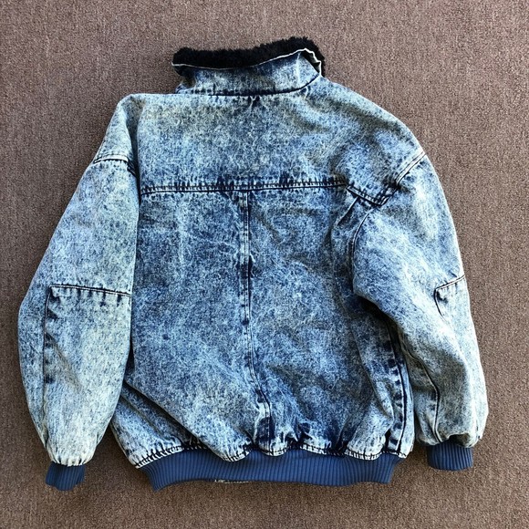 UNIONBAY | Jackets & Coats | Vintage Union Bay Acid Wash Denim Bomber ...